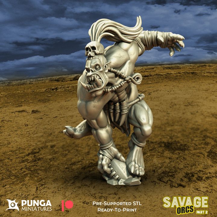 3D Printable Savage Orcs Complete Set by Punga Miniatures